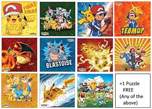 Amazon.com: Pokemon Style Characters Jigsaw Puzzle, Pack of 12, Total ...