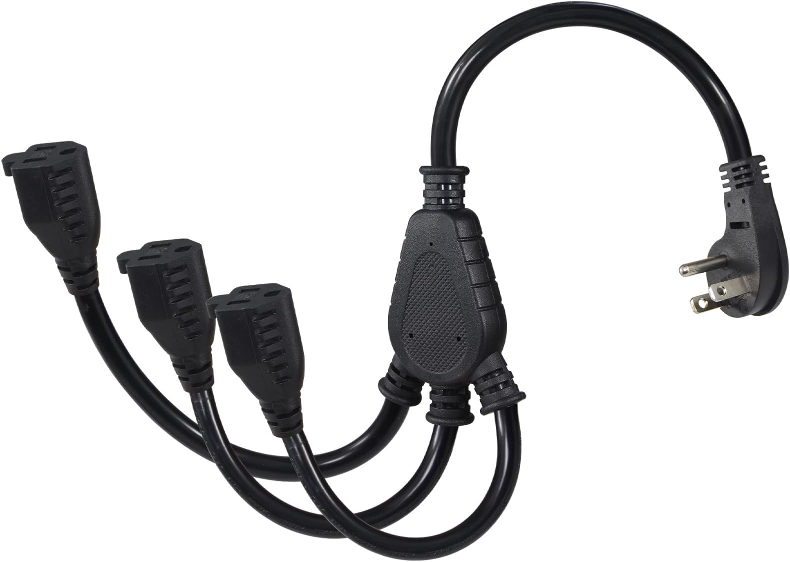 Amazon.com: KUNCAN Power Y-Splitter Extension Cord - 1FT 16AWG 2-Outlet ...