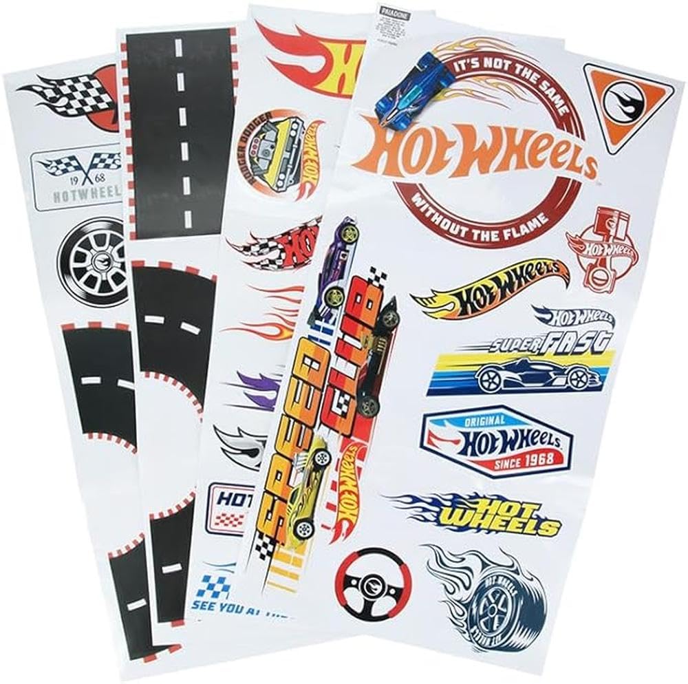 Amazon.com: Paladone Hot Wheels Wall Stickers Officially Licensed Kids ...