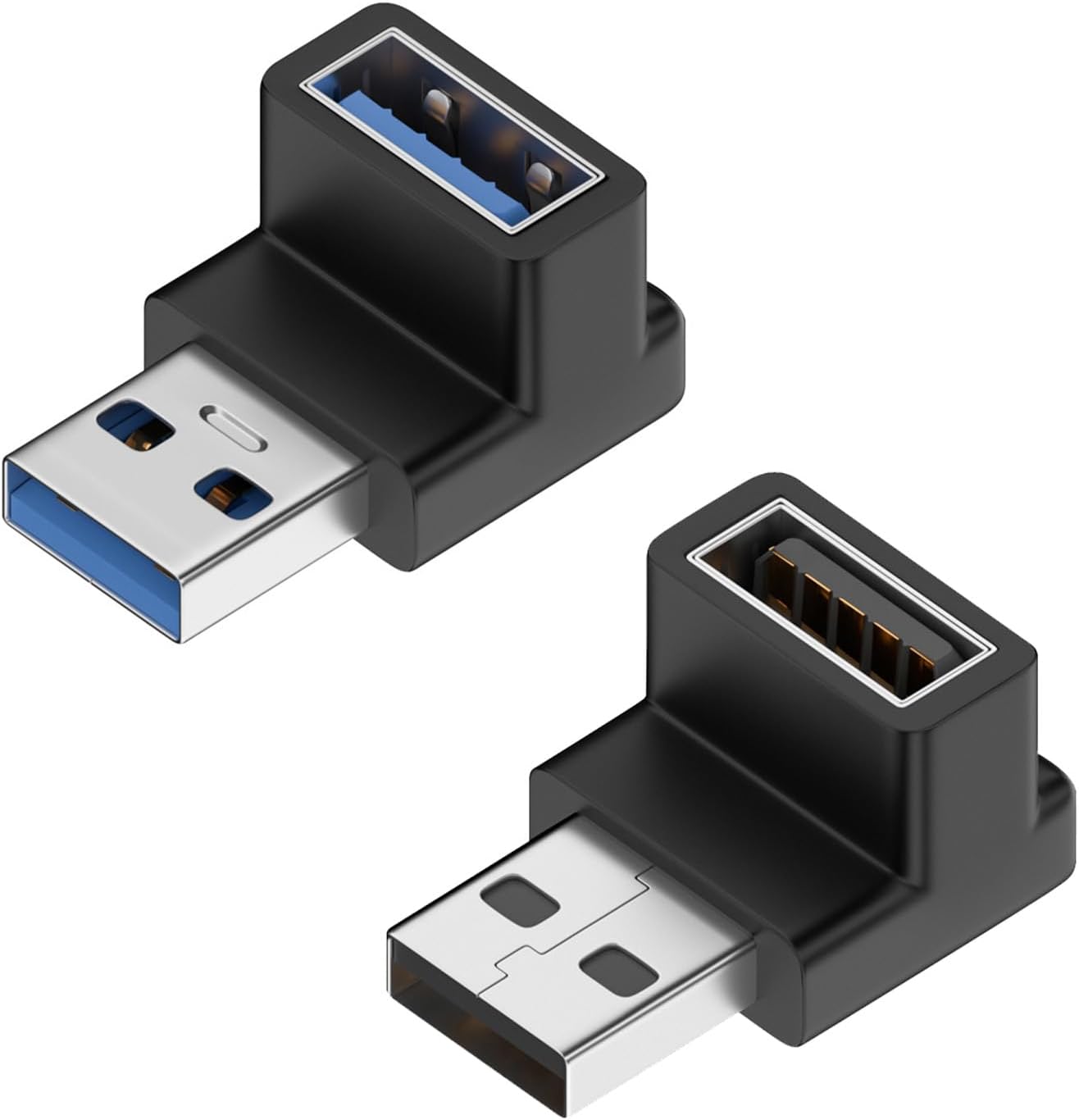 ECSiNG 2 Stück USB 3.0 19/20-poliger 90-Grad Adapter Stecker auf Buchse ...