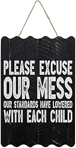 Amazon.com: Inspirational Established Wood Sign Our Standards Have ...