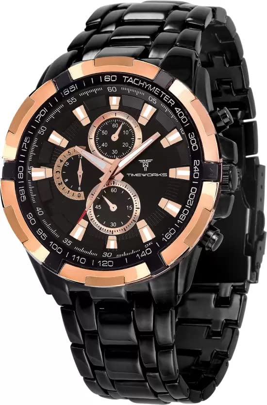 Buy TIMEWORKS Designer Black Dial Men's & Boy's Watch 403KNM02 at Amazon.in