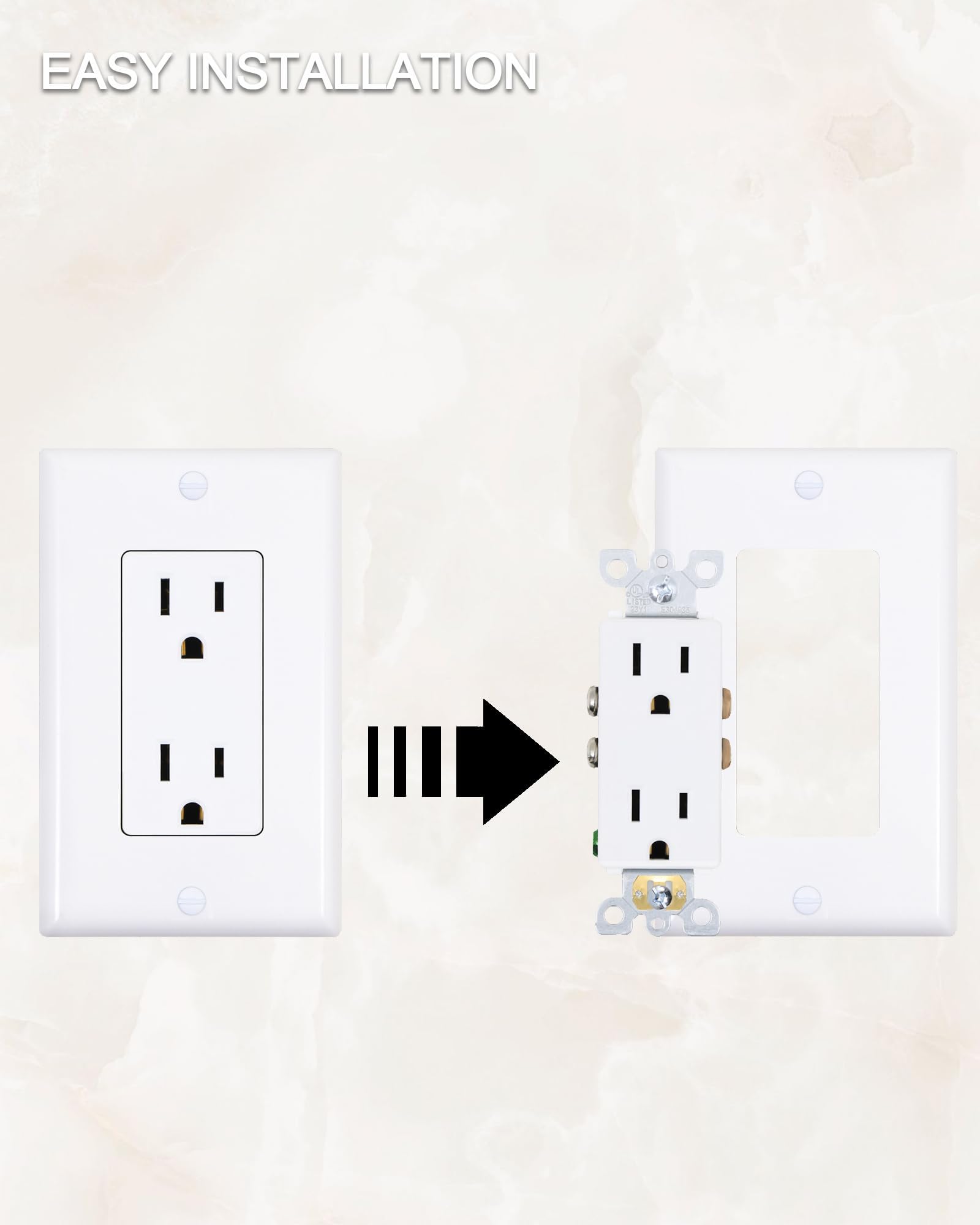 Snapklik.com : ThunderWay 15-Amp Decorator Receptacle Outlet
