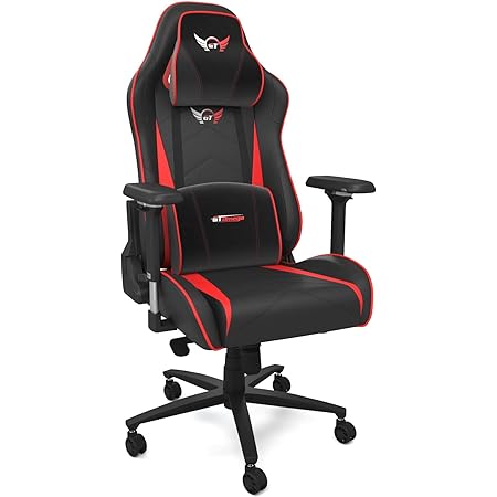 GT OMEGA PRO XL Racing Gaming Chair with Lumbar Support - Ergonomic PVC ...