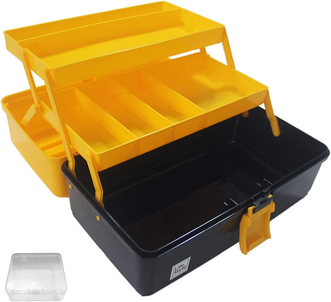 Amazon.com: Superior Tool Box with 2 Pop-out Trays (Clear) : Tools ...