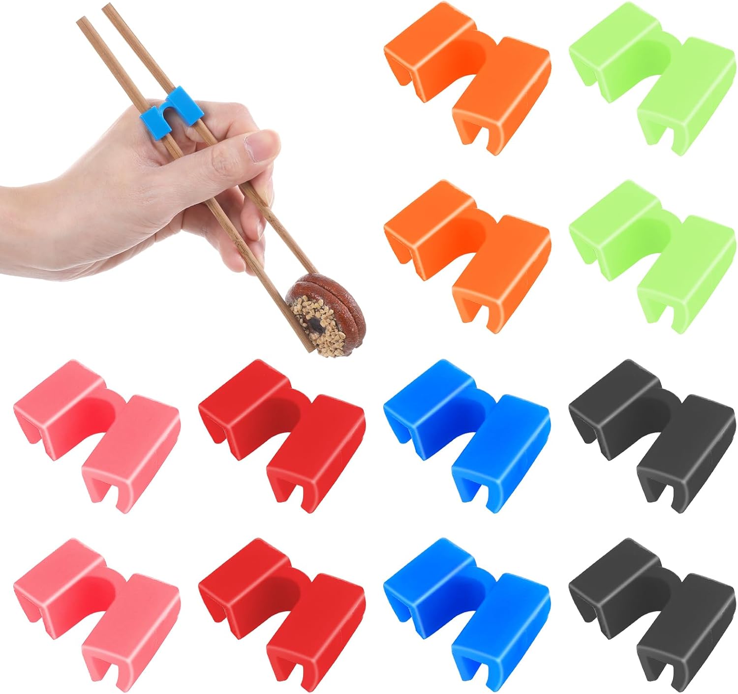 Amazon.com: Chopstick Helpers, Mabor 6 Pairs Reusable Training ...