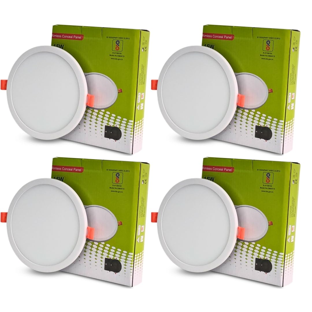 Buy D'Mak 15-Watt Rimless Full Glow Round LED Conceal Panel Light ...