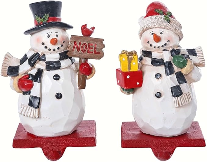 Amazon.com: The Bridge Collection Christmas Snowman Stocking Holders ...