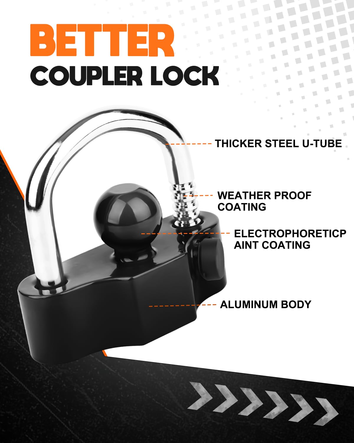 Snapklik.com : Trailer Ball Hitch Lock, Coupler Lock, Trailer Hitch ...