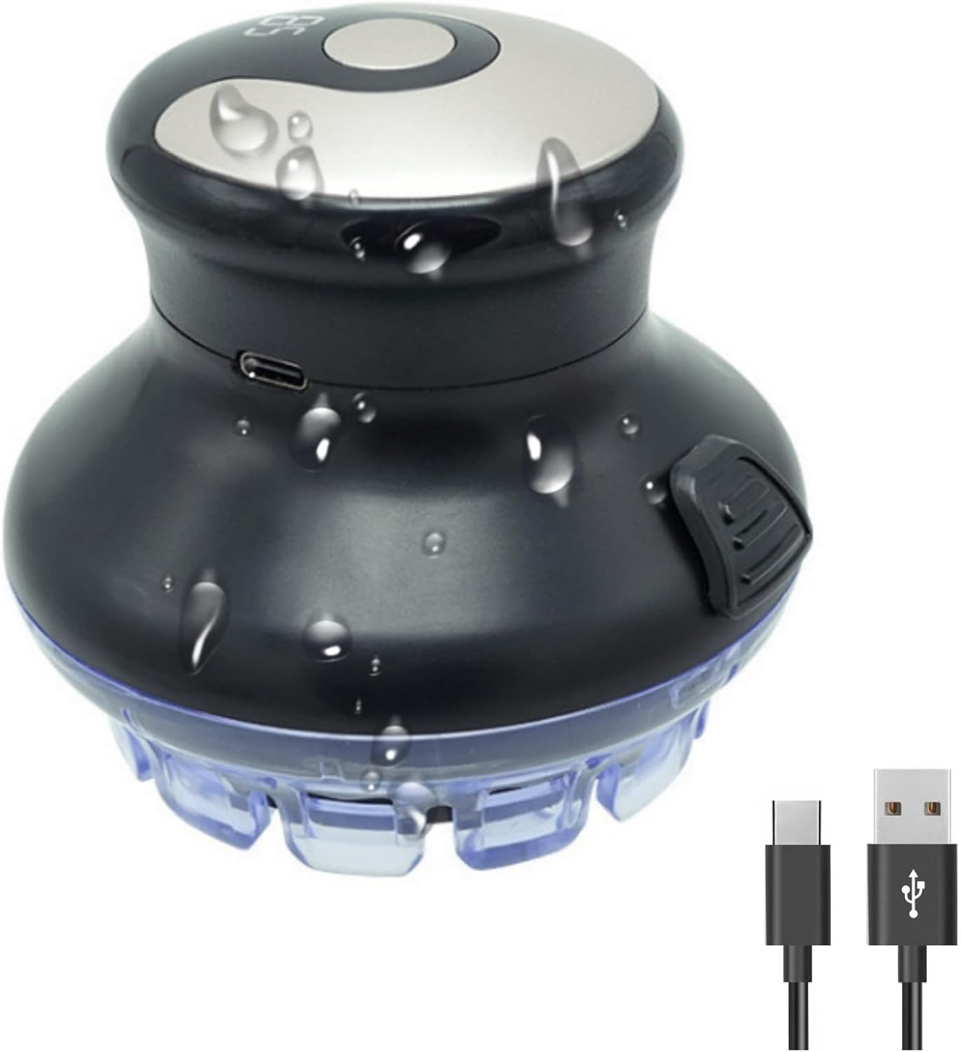 Cordless Circular Hair Clipper with LED Display, 3-12 mm Lengths Adjust ...