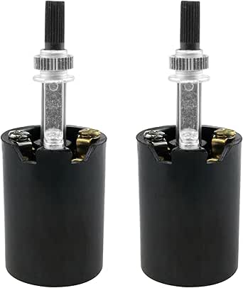 Lovelysp 2pcs 250W-250V Black E26 Socket lamp Switch Replacement lamp ...