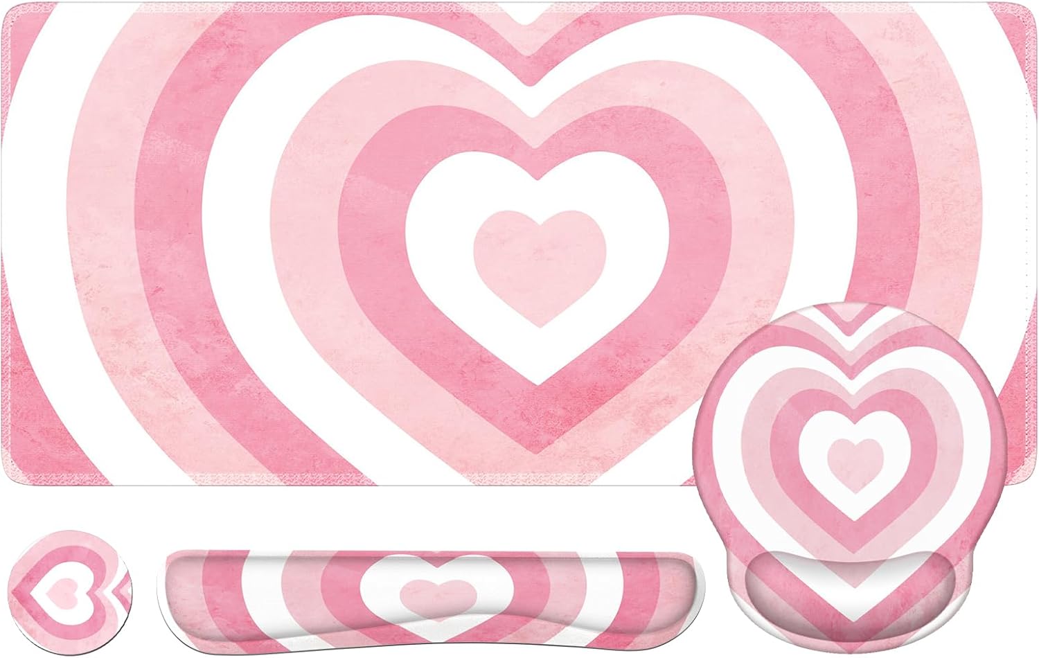 Amazon.com: iLeadon Pink Desk Mat, Desk Pad + Pink Mouse Pad with Wrist ...