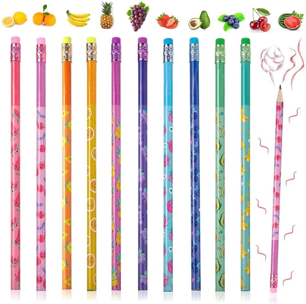 Etmact 50 Pack Assorted Colorful Cartoon Animal Pencils With Erasers ...