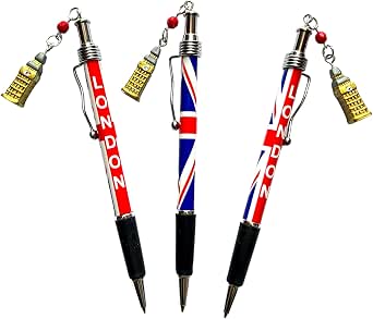 London Landmarks Charm Pen: Union Jack Pens with London Bus, Telephone ...