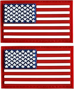 Amazon.com: USA Flag Patch US PVC Rubber Hook & Loop Fastener Patch for Hats, Tactical Bags ...