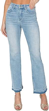 SALT TREE Risen Jeans - High Rise Straight Jeans - RDP5651CH Lightblue ...