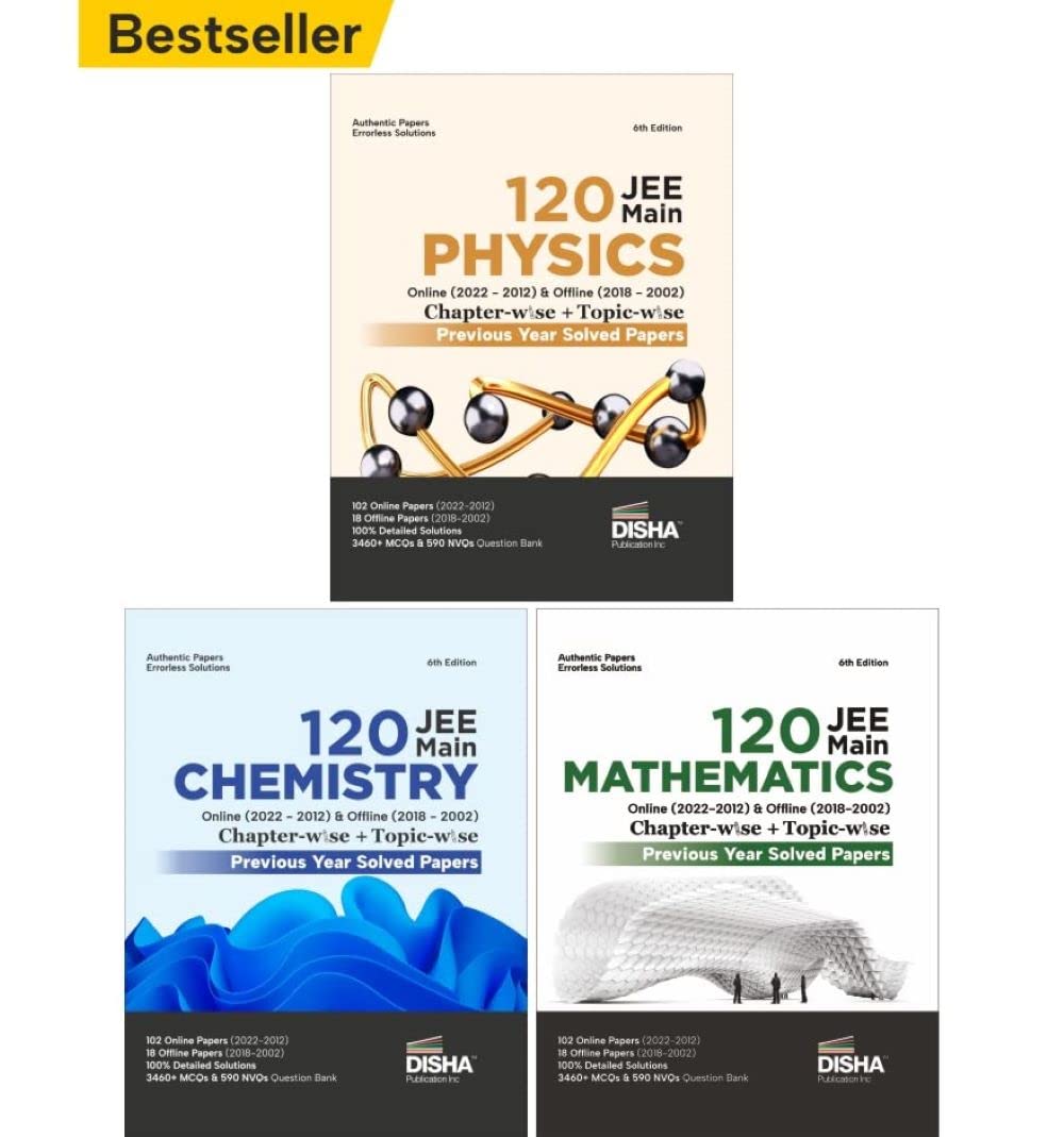 COMBO (3) 120 JEE MAIN PCM 6/th ED.: Disha Publication: 9789355643698 ...