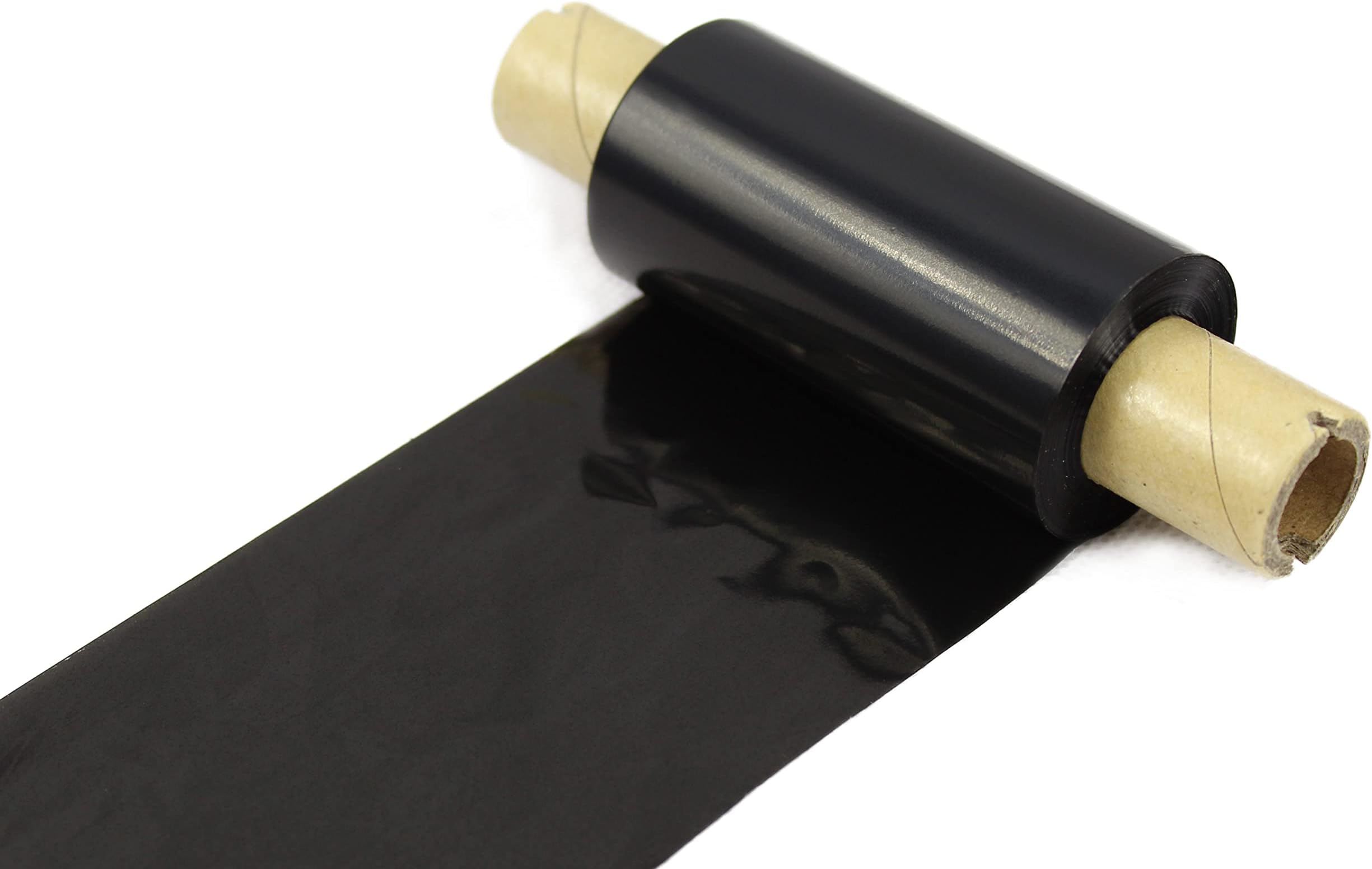 110mm x 74m Black Thermal Transfer Ribbons Wax Resin Grade Ribbons ...