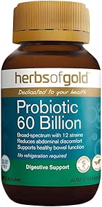 Herbs of Gold Probiotic 60 Billion 30 Capsules : Amazon.com.au: Health ...