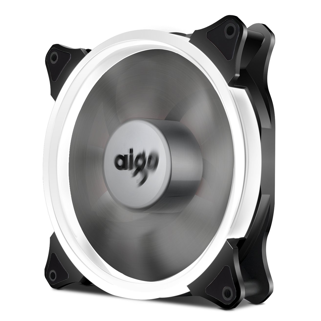 Aigo Halo LED Ring Fan 140mm 14cm Case Fan Silent Sleeve Bearing PC CPU ...