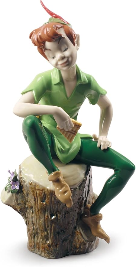 Amazon.com: LLADRÓ Peter Pan Figure. Porcelain Peter Pan (Disney ...