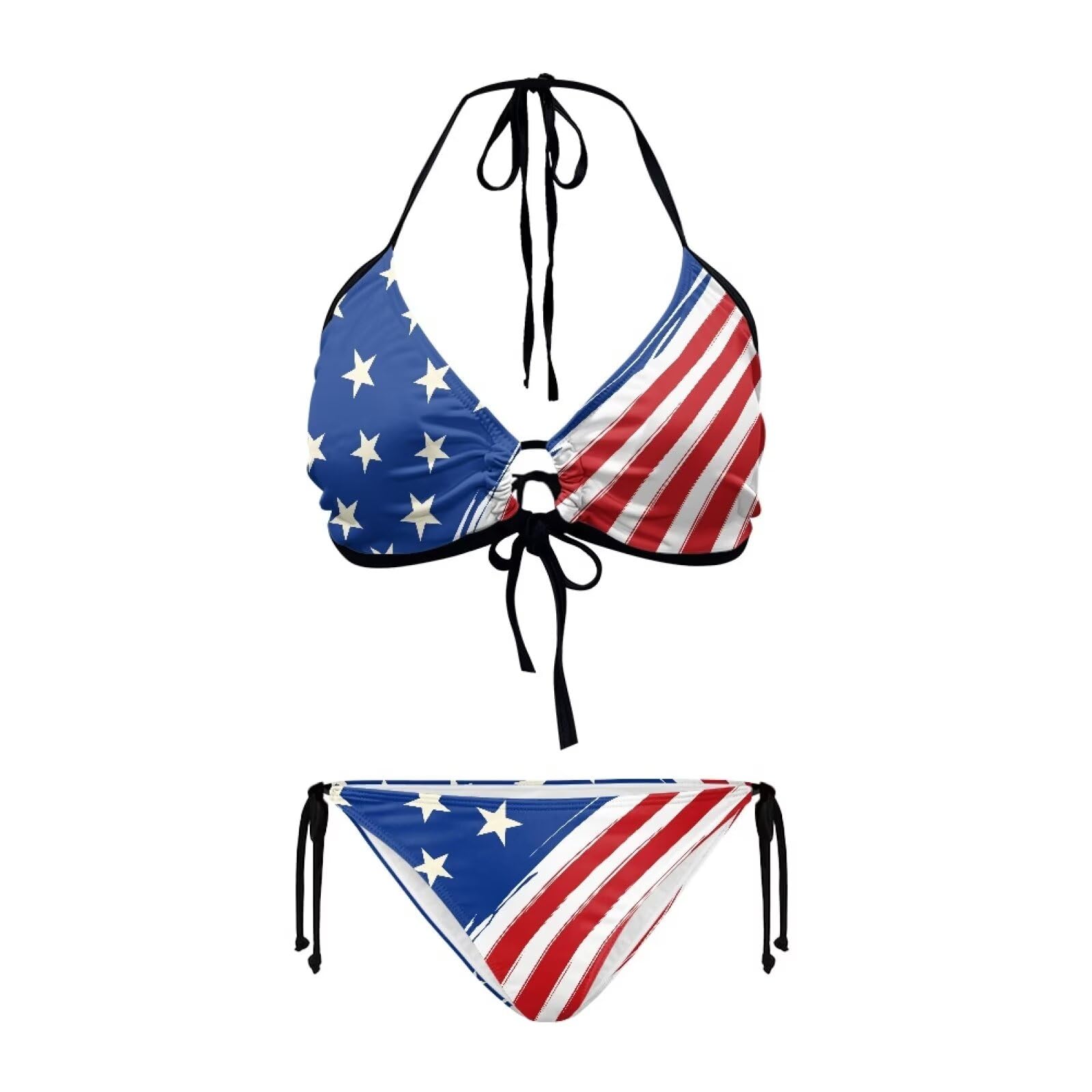 Snapklik.com : American Flag Bikinis For Women 2 Piece Bathing Suit ...