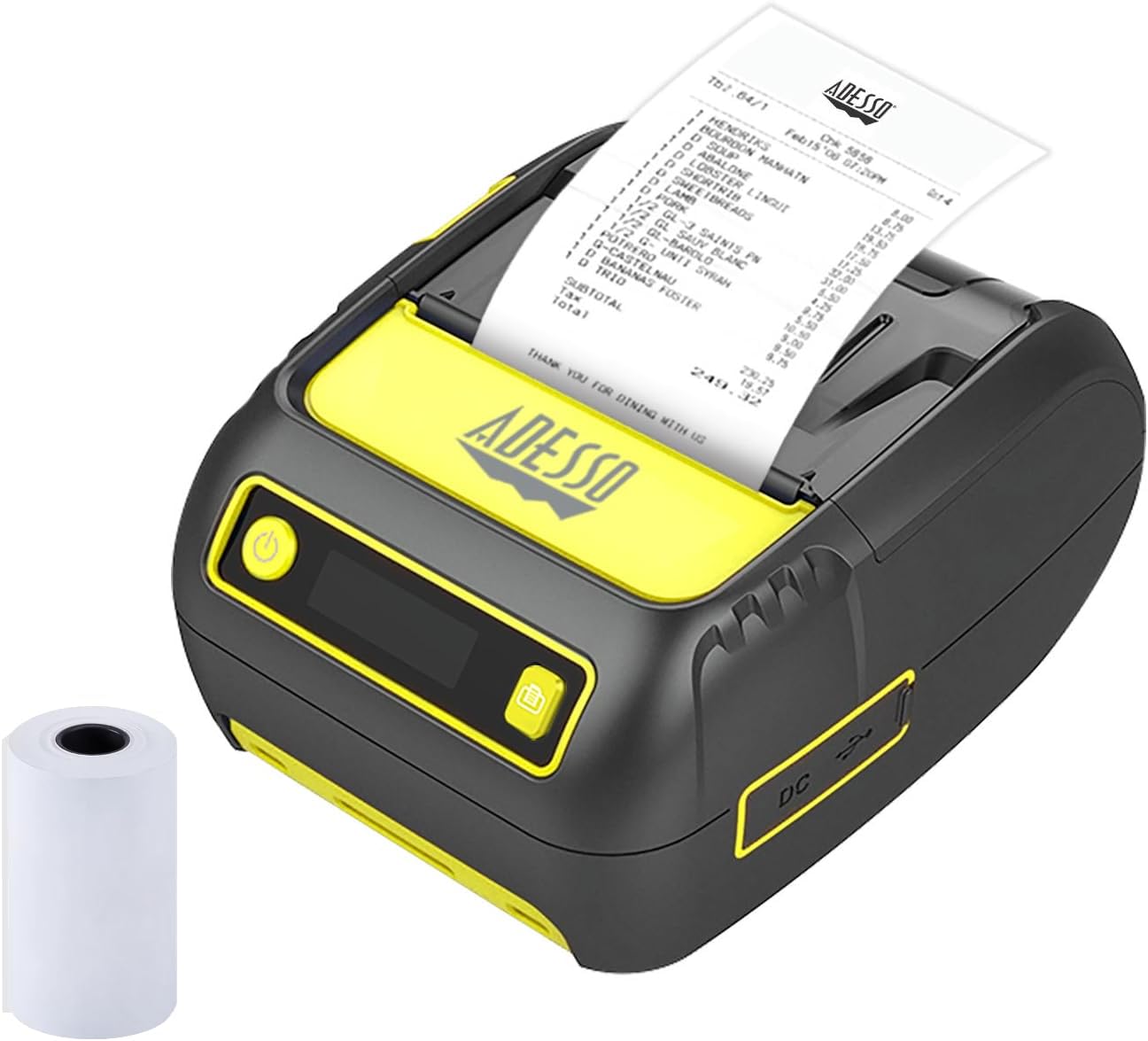 Amazon.com: Adesso NuPrint 220B Portable Bluetooth Thermal Printer - 2 ...