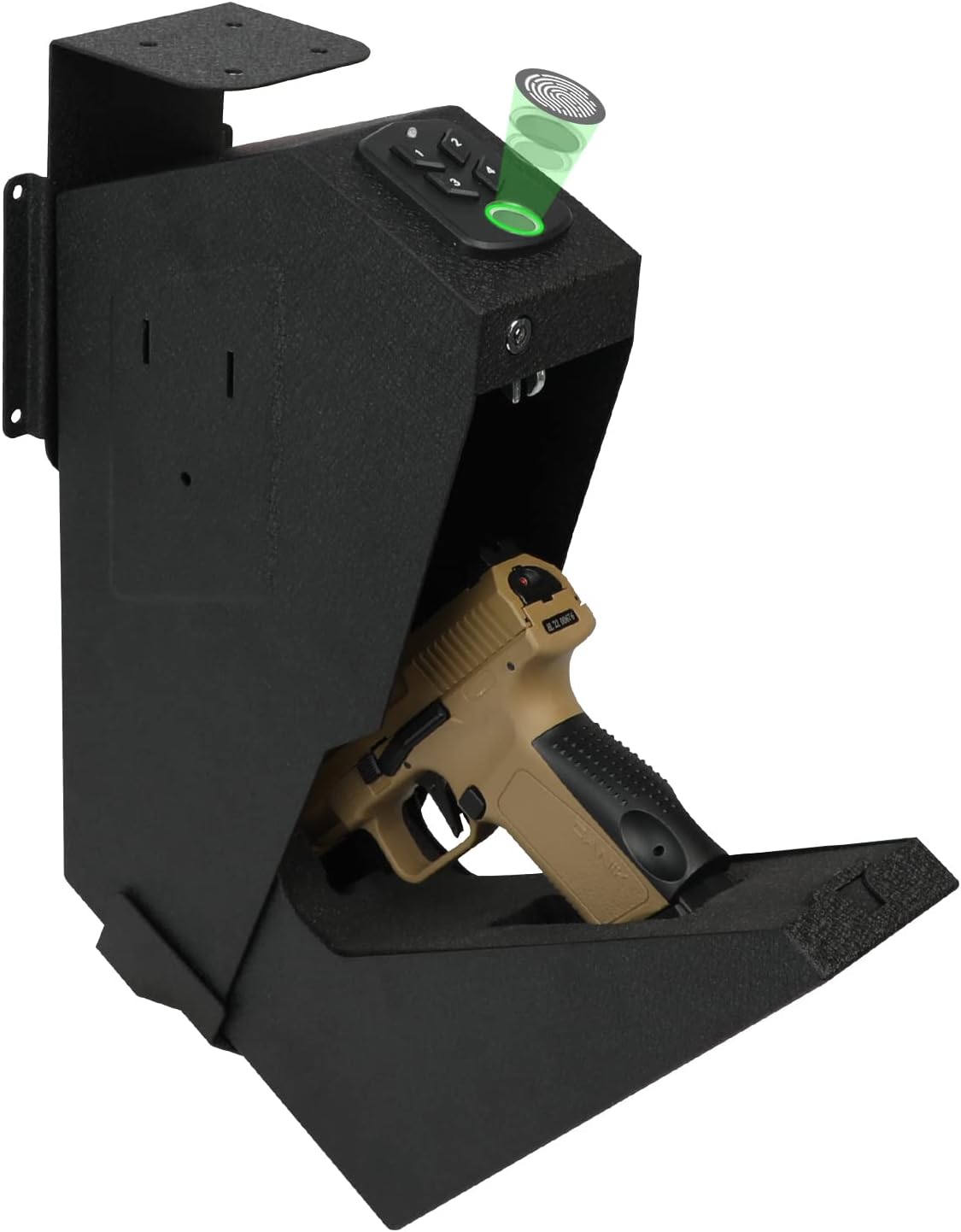Amazon.com: AUREOLE Biometric Gun Safe for Handgun Mounted Gun Safes ...