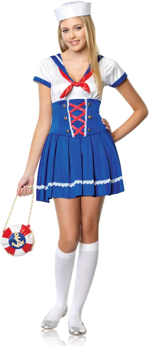 Amazon.com: First Mate Sailor Teen/Junior Costume - Teen Small/Medium ...