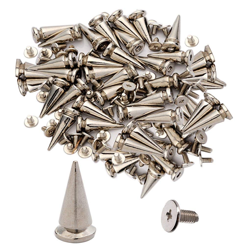 9mm Spikes 30PCS 40MM Spike And Studs Silver Cone Spikes Punk Large ...