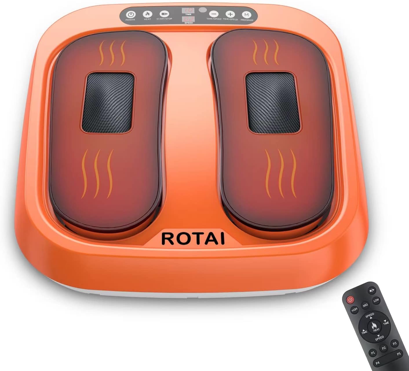 Amazon.com: ROTAI Foot Massager Machine with Heat, Shiatsu Vibration ...
