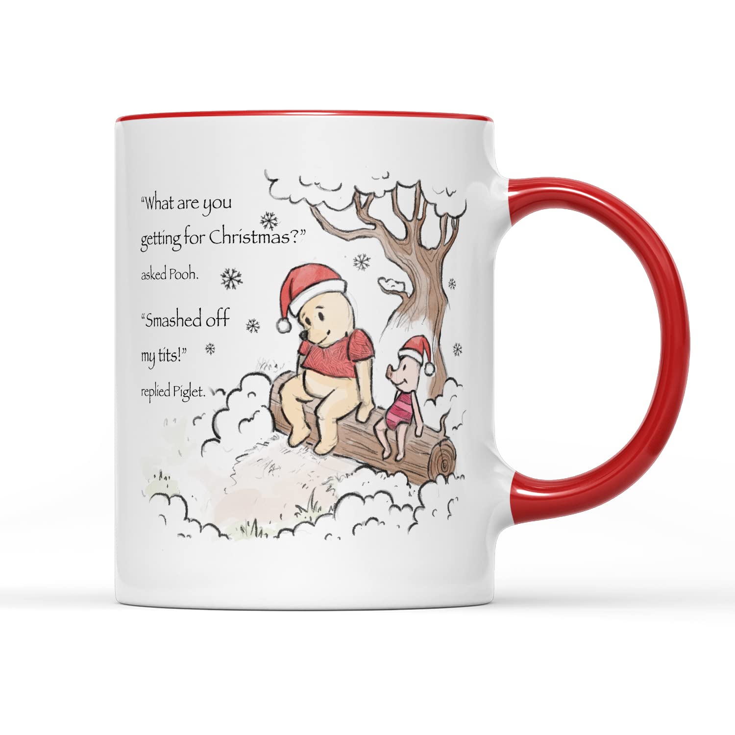 SMARTYPANTS Rude Christmas Hats Winnie The Pooh & Piglet Mug ...