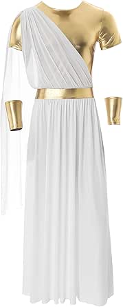 Amazon.com: Yruioon Men's Roman God Toga Dress-up Greek Mythology ...