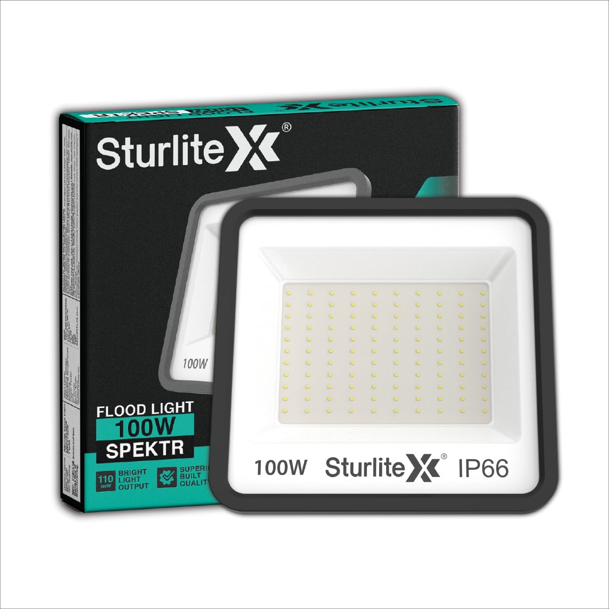 Buy Sturlite Spektr 100 W LED Flood Light| Cool White 6500K Color ...