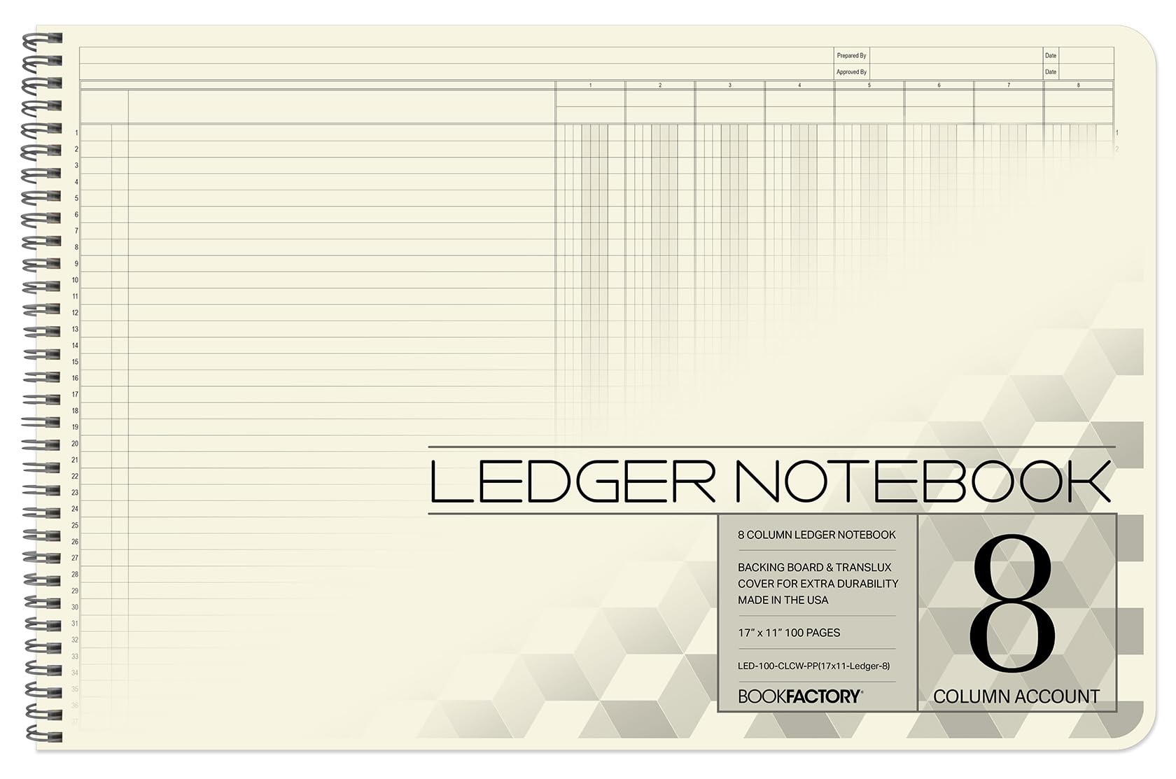 Amazon.com : BookFactory Accounting Ledger Notebook/Large 8 Column ...
