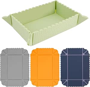 Amazon.com | 4Pcs Foldable Camping Plates, Silicone Insulated Folding ...