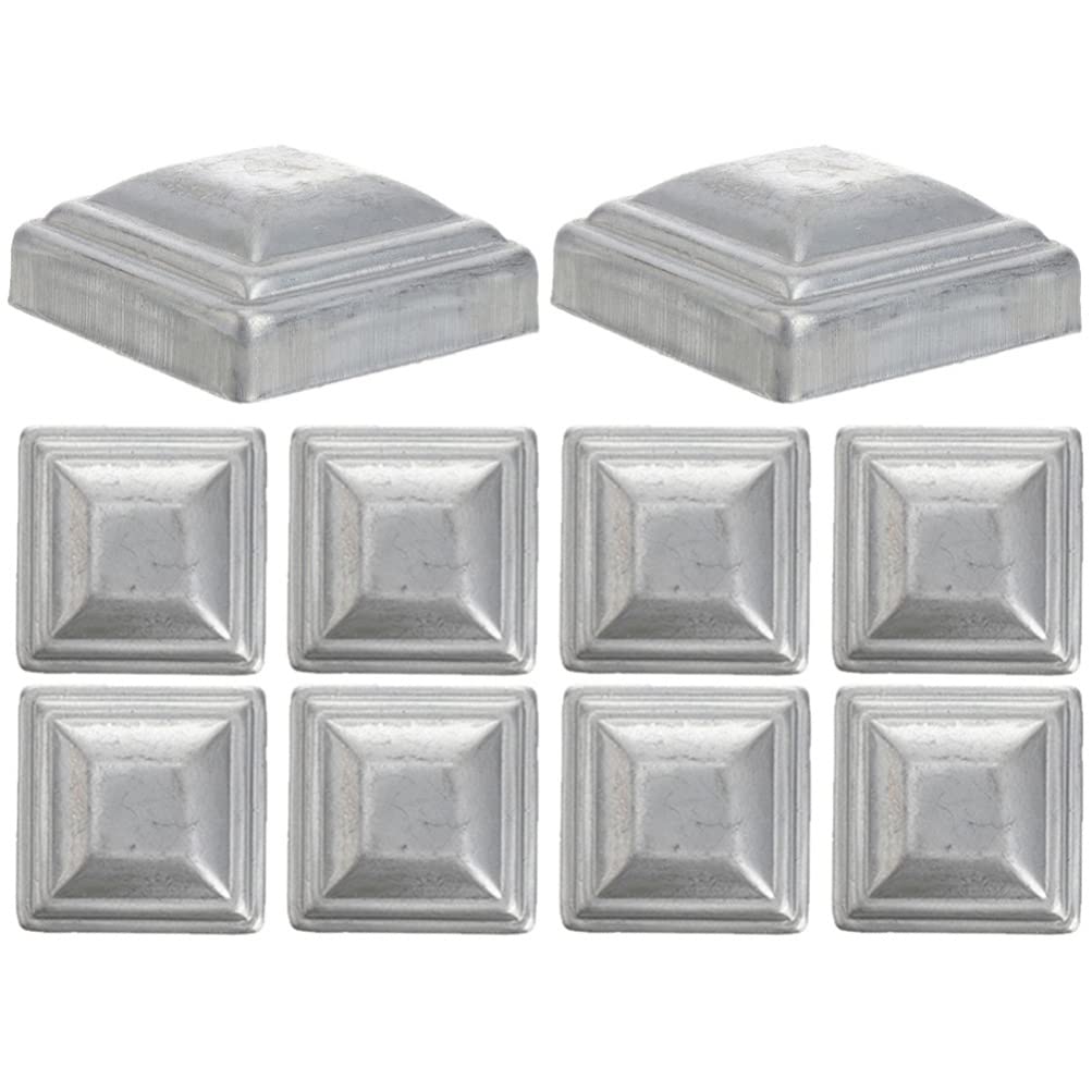 Buy TEHAUX 10pcs Fence Post Caps Steel Pyramid Post Top Caps Deck Patio ...