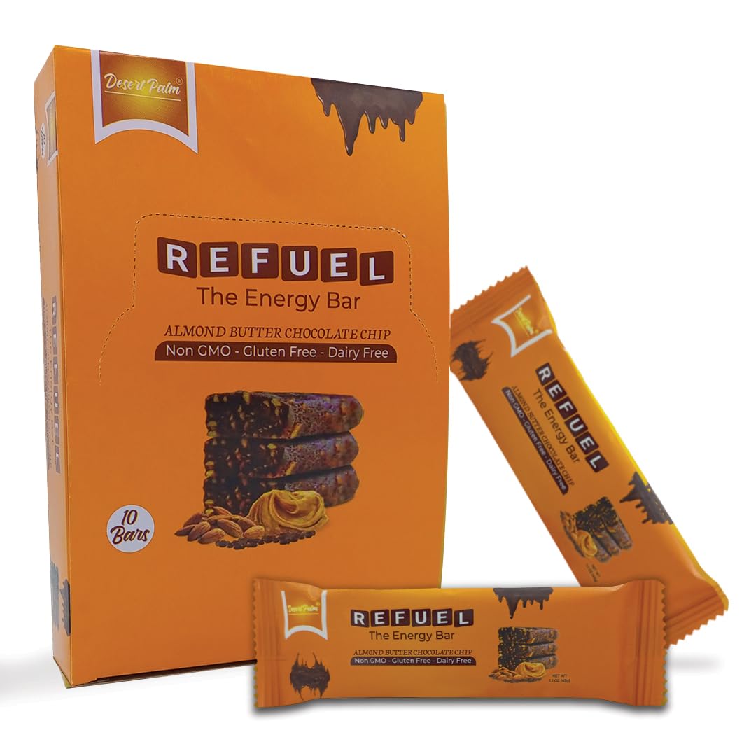 Amazon.com: Desert Palm Refuel Almond butter Chocolate Chip Fruit ...