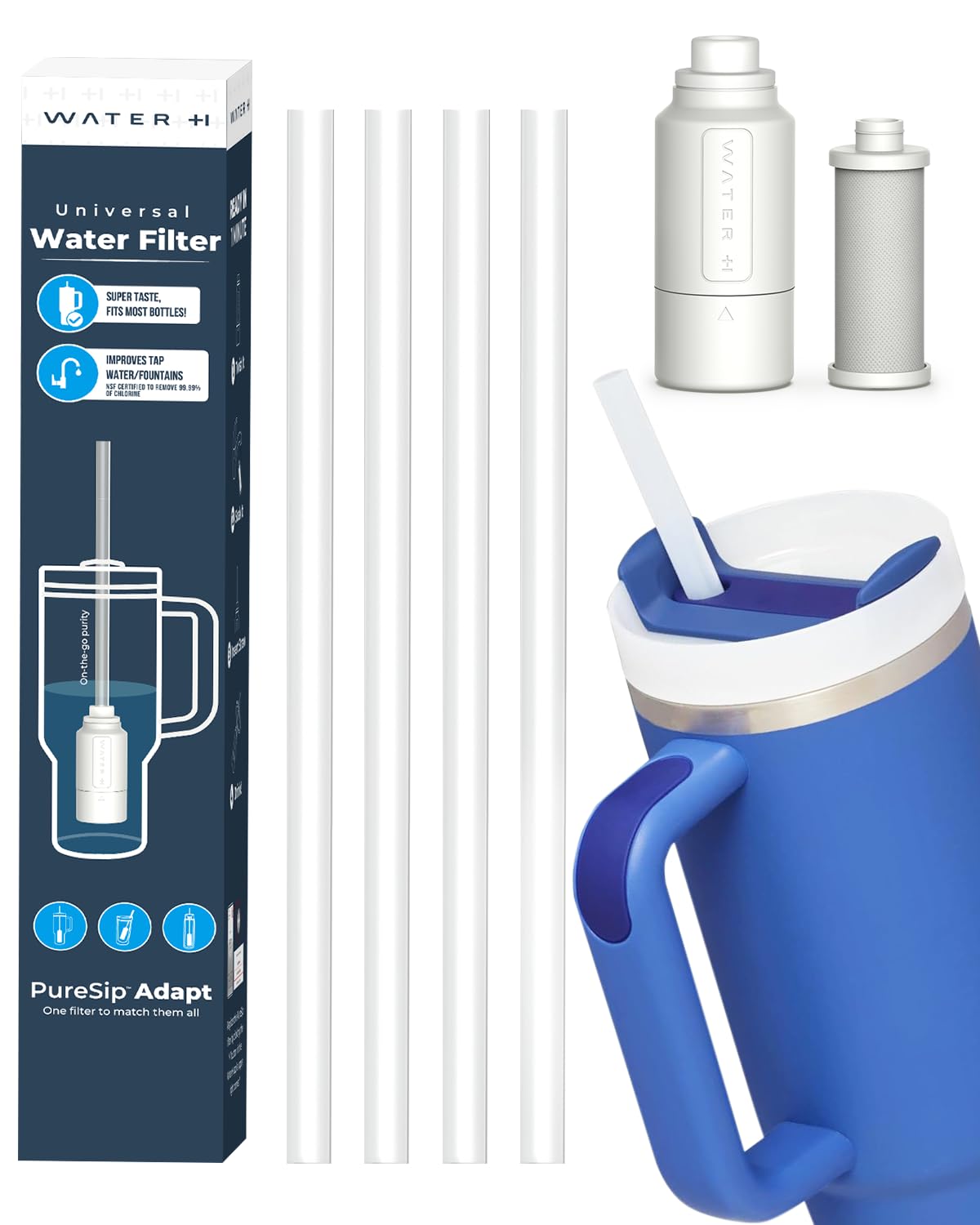 Amazon.com: PureSip Adapt Stanley Cup Straw, Reusable Straws with ...