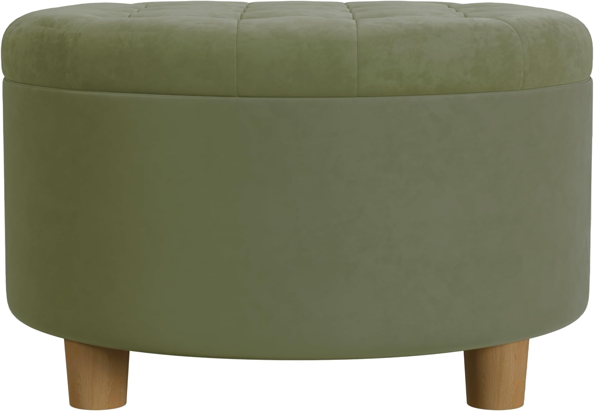 Amazon.com : Half Moon Modern Velvet Tufted Storage Ottoman Bench ...