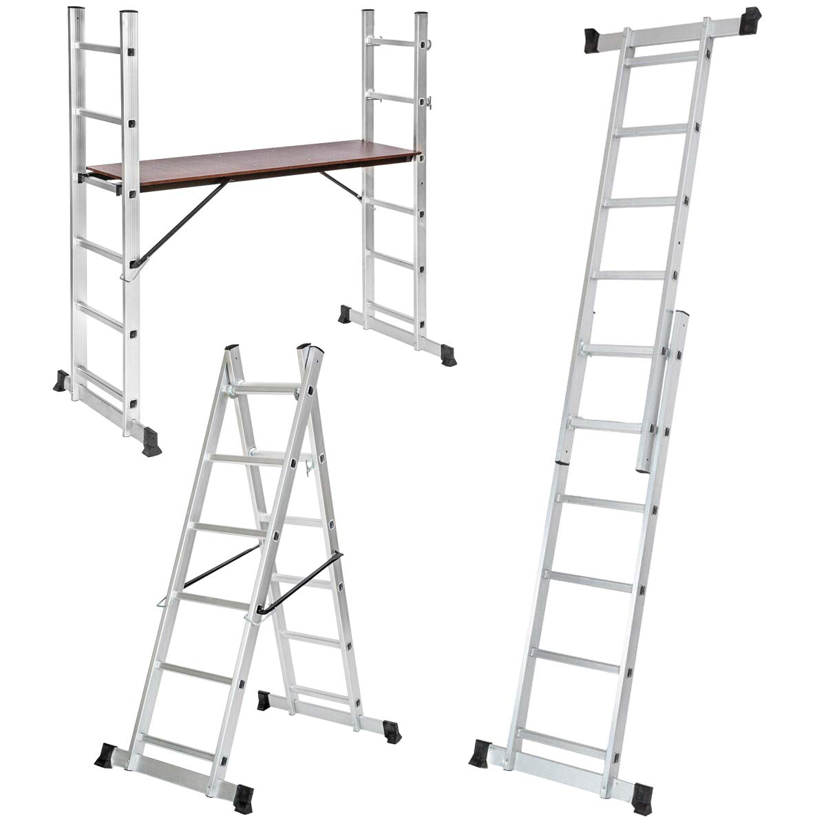 Buy Excel 3 in 1 Aluminium Scaffold Ladder with Work Platform ...