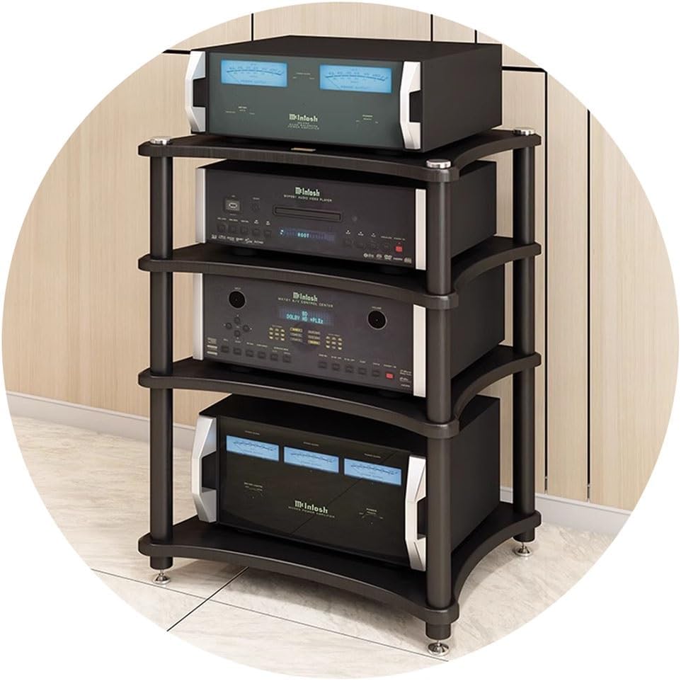 1/2/3/4-layer HIFI Audio Cabinet,Audio-visual Room Equipment Cabinet Amplifier Rack Movable ...