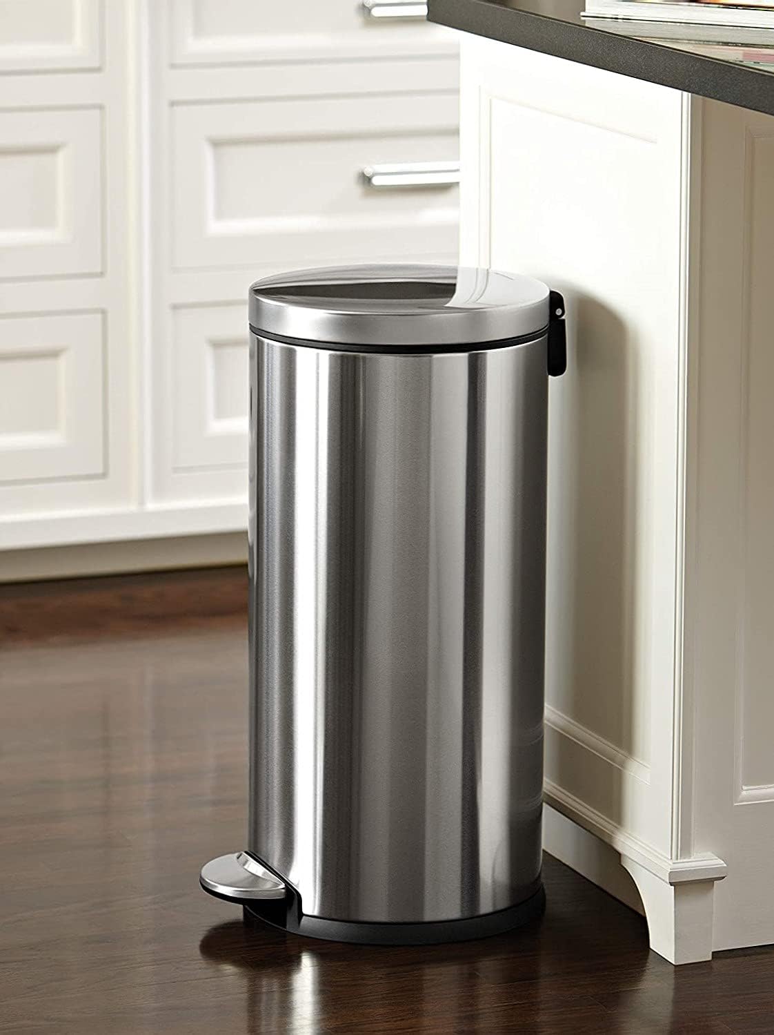 Mr. Bin Stainless Steel Dustbin | SS 202 Plain Pedal Bin with Plastic ...