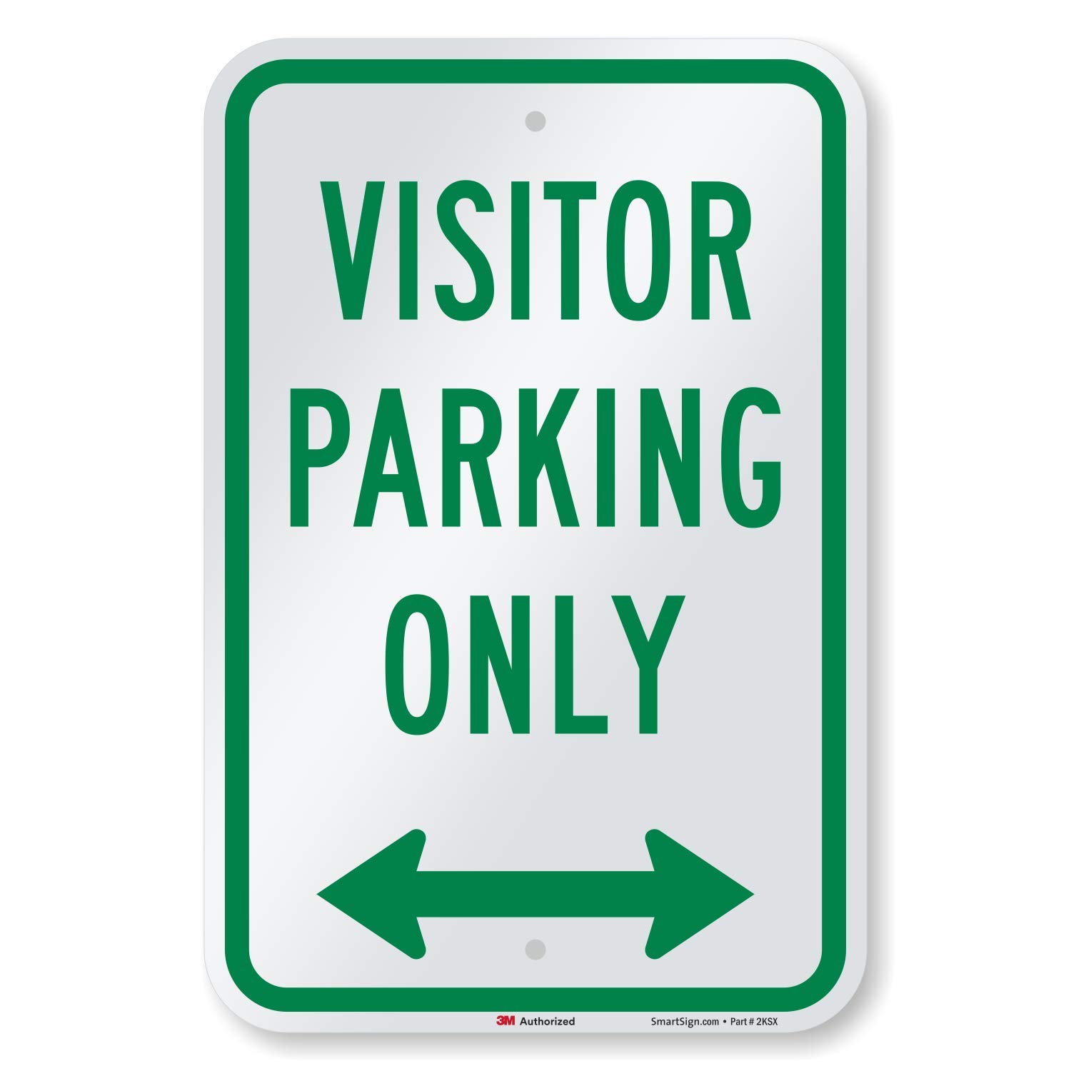 SmartSign 3M Engineer Grade Reflective Sign, Legend"Visitor Parking ...