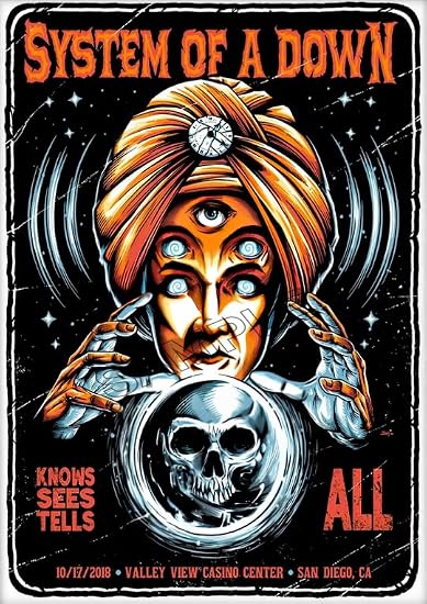 System of a Down Poster Vintage Rock Band Heavy Metal Wall Art Picture ...