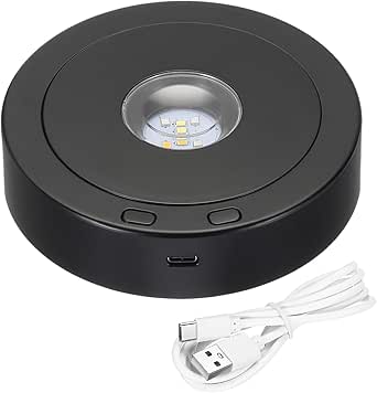 Amazon.com: PATIKIL 4.5" x 3.5" Rotating Display Stand, LED Light Base ...
