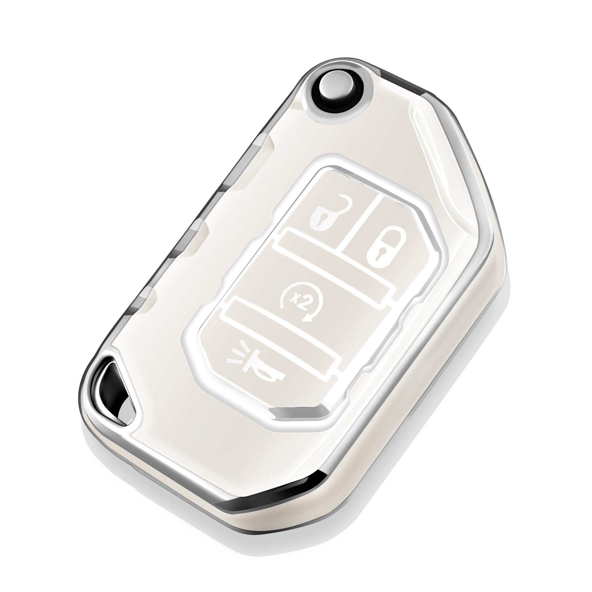 Amazon.com: Tukellen for Jeep Key Fob Cover Soft TPU Full Protection ...