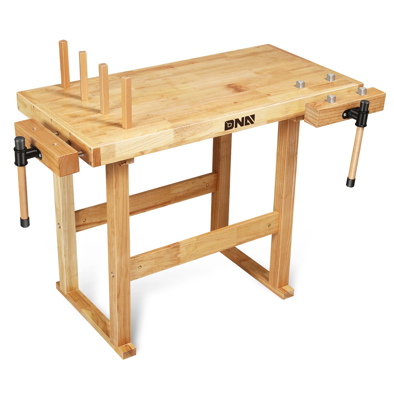 DNA MOTORING Heavy Duty Wood Workbench, Wooden Workbench for Workshop ...