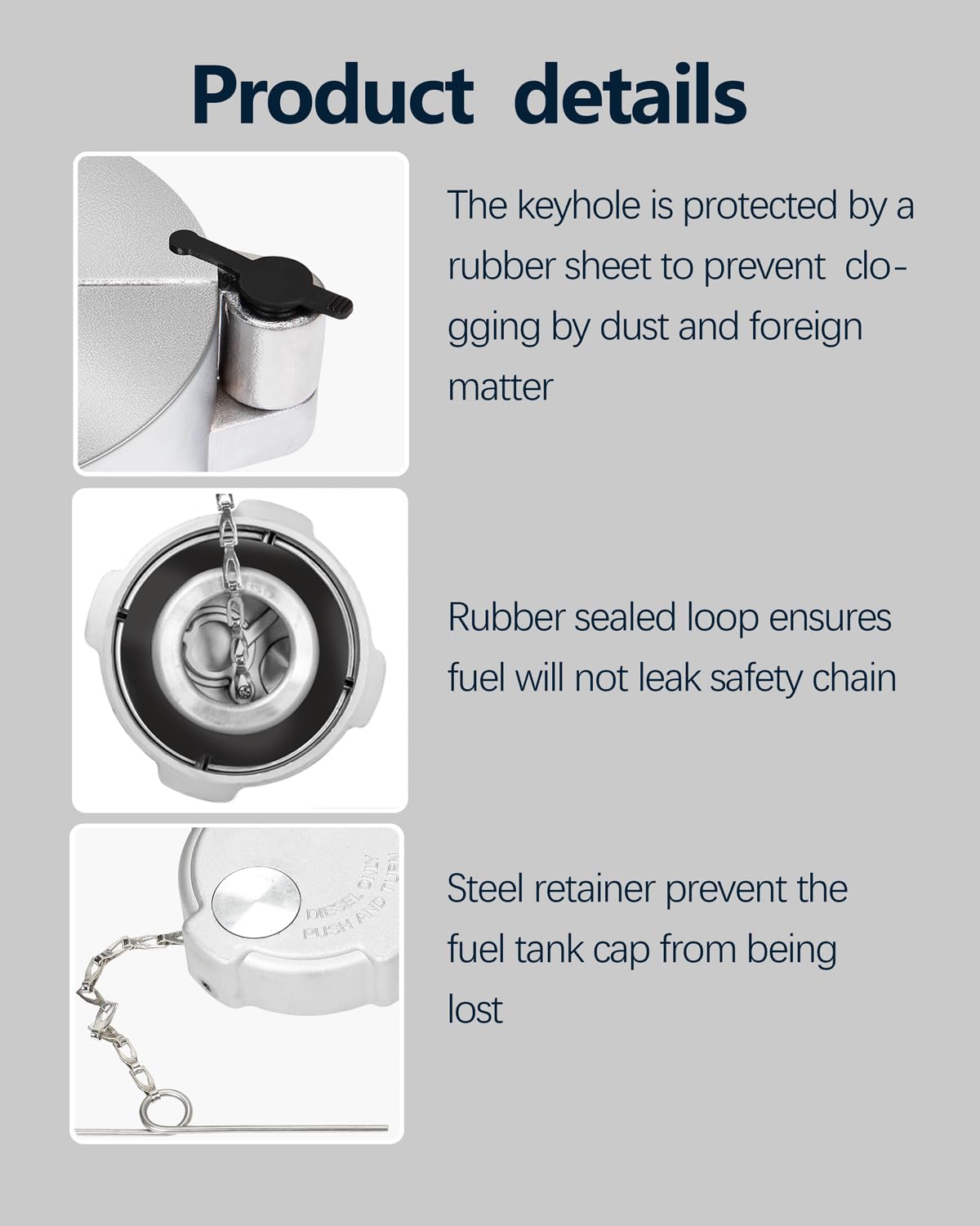 Snapklik.com : 2 Pcs 1/4 Quarter Turn Non Locking Diesel Fuel Cap And ...