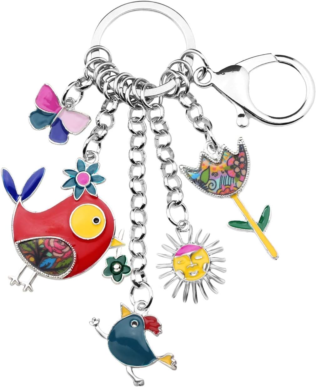 Amazon.com: " Charming Chala Bird Key Chain or Bag Purse Charm ...